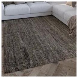 Teppich Wecon Home "Hamptons EIGHTEEN", grau (grau braun), B:200cm H:15mm L:300cm, Polyester, Teppiche, Teppich, L&auml;ufer, Kurzflor, Wohnzimmer, Schlafzimmer, elegant, robust, Streifen