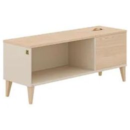 Lowboard Paidi "MILA & BEN Steiff by Paidi in Beige, 3 T&uuml;ren mit Push-to-open", beige (cashmere, beige, scandinavian, wood), B:129cm H:53,4cm T:40,1cm, Holzwerkstoff, Sideboards, Lowboard, stabiles Regal mit Massivholz-F&uuml;&szlig;en, Standregal, gepr&uuml;fte Qualit&auml;t