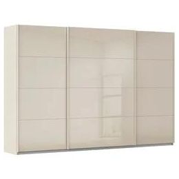 Schwebet&uuml;renschrank OTTO HOME "Kleiderschrank Schrank Garderobe AGORDO mit Glasfront", beige (beige, glas beige (champagner)), B:315cm H:229cm T:62cm, Holzwerkstoff, Schr&auml;nke, Schwebet&uuml;renschrank, durchdachte Innenausstattung, in 4 Breiten und 2 H&ouml;hen MADE IN GERMANY