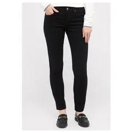 Slim-fit-Jeans Angels "SKINNY", Damen, Gr. 36, L&auml;nge 30, schwarz (jetschwarz), Denim/Jeans, Obermaterial: 81% Baumwolle, 18% Polyester, 1% Elasthan, slim fit, Jeans Slim-fit-Jeans
