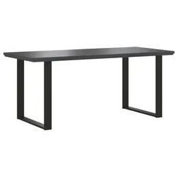 Esstisch Home Affaire "York, Tisch in Hunton Oak", grau (anthrazit, schwarz, anthrazit), B:180cm H:76cm T:80cm, Tische, Esstisch, mit Metallgestell, im Industrialdesign