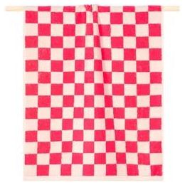 Handtuch Pad "CHESS, 50x100 cm", pink, B:50cm L:100cm, Frottee, Frottee, Handt&uuml;cher, Made in Europe, 100% Baumwolle, modernes Karo Design