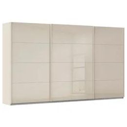 Schwebet&uuml;renschrank OTTO HOME "Kleiderschrank Schrank Garderobe AGORDO mit Glasfront", beige (beige, glas beige (champagner)), B:360cm H:229cm T:62cm, Holzwerkstoff, Schr&auml;nke, Schwebet&uuml;renschrank, durchdachte Innenausstattung, in 4 Breiten und 2 H&ouml;hen MADE IN GERMANY