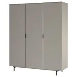Kinderkleiderschrank Germania "Tomino", grau (steingrau), B:158cm H:190cm T:54cm, Holzwerkstoff, Schr&auml;nke, Kinderkleiderschrank, modernes Design, ged&auml;mpfte T&uuml;ren, B/H/T 158/190/54 cm, 7 Einlegeb&ouml;den