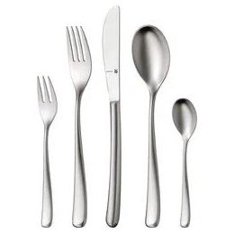 Besteck-Set WMF "Vision", grau (edelstahl), 30 Stk., Cromargan Edelstahl Rostfrei, Essbesteck-Sets, ergonomisch, Cromargan protect