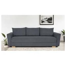 3-Sitzer Home Affaire "MAGHERA 230 cm - OTTO. Verl&auml;ssliche Qualit&auml;t.", grau (anthrazit), B:230cm H:79cm T:92,5cm, 100% Polyester, Sofas, Schlafsofa, Bettkasten, pflegeleicht