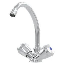 Waschtischarmatur Stiebel Eltron "MAZ", silber (verchromt), B:17cm H:9cm T:21,5cm, Armaturen, drucklos, f&uuml;r Mini-Durchlauferhitzer, Untertisch-Montage