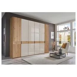 Kleiderschrank Wiemann "Cardiff", beige (glas champagner), B:295,2cm H:216cm T:58cm, Floatglas, Hartfaserplatte, Holzwerkstoff, Massivholz, Schr&auml;nke, Kleiderschrank, inkl. T&uuml;rd&auml;mpfung