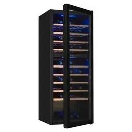 Exquisit Weink&uuml;hlschrank "WS2-78-GTE-160G", Energieeffizienz: G (A-G), schwarz, B:49cm H:128,5cm T:57,5cm, Weink&uuml;hlschr&auml;nke, Digitale Temperaturanzeige