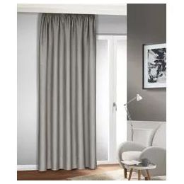 Vorhang HOMING "Tia" Gr. 2, grau, B:135cm H:245cm, Polyester, Gardinen, Fertigschal