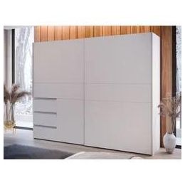 Schwebet&uuml;renschrank FORTE, wei&szlig;, B:249,1cm H:200,5cm T:61cm, Dekorfolie, Holzwerkstoff, Metall, Schr&auml;nke, Schwebet&uuml;renschrank, Schwebet&uuml;renschrank, Stauraum, Schubk&auml;sten, erh&auml;ltlich in 2 Dekoren
