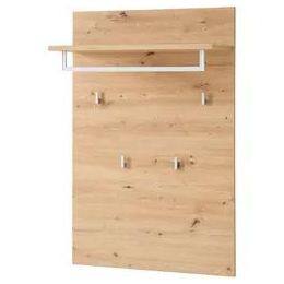 Garderobenpaneel Innostyle "BARI Graderobenpaneel, BxHxT 40x158x30 cm", braun (artisan eiche), B:78cm H:117cm T:30cm, Holzwerkstoff, MDF, Garderobenpaneele, Garderobenpaneel, 2 Ablageboden, 1 Kleiderstange, 4 Haken