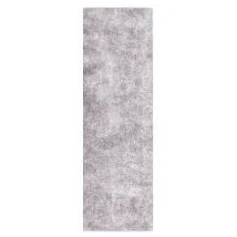 Hochflor-L&auml;ufer Bruno Banani "Dana Teppich, Kundenliebling" Gr. 19, silber (silberfarben), B:80cm H:30mm L:500cm, Kunstfaser, Teppiche, Br&uuml;cke, uni, weich, Mikrofaser, Diele, Flur, Wohnzimmer, Schlafzimmer