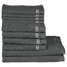 Handtuch Set Ross "Sinfonie", grau (schiefer), Frottier, Frottier, Obermaterial: 100% Baumwolle, Handtuch-Sets, beinhaltet G&auml;stet&uuml;cher, Handt&uuml;cher und Badet&uuml;cher