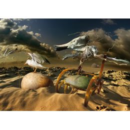 papermoon Fototapete "Photo-Art RADOSLAV PENCHEV, M&Ouml;VE IN DER W&Uuml;STE", B/L: 5m x 2,8m, Bahnen: 10 Stk., bunt, Schlafzimmer, Tapeten