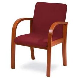 Esszimmersessel Home Affaire "LINA707", rot (kirschbaum, bordeaux), B:60cm H:85cm T:50cm, 100% Polyester, Sessel, Esszimmersessel, Extra-confort, Fleckenabweisendes Gewebe, Massivholz