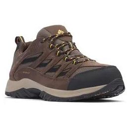 Wanderschuh Columbia "CRESTWOODTM WATERPROOF", Herren, Gr. 42,5, braun (mud, squash), Synthetik, Schuhe Wanderschuh, wasserdicht