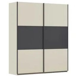 Schwebet&uuml;renschrank Rauch "Kleiderschrank Schrank Garderobe Garderobenschrank W&auml;scheschrank NEO", beige (beige (champagner), graumetallic), B:175cm H:210cm T:59cm, Holzwerkstoff, Schr&auml;nke, Schwebet&uuml;renschrank, mit gro&szlig;z&uuml;gigem Stauraum und vielf&auml;ltigen Farbkombinationen