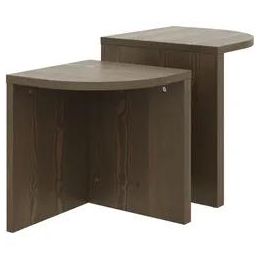 Satztisch KARUP DESIGN "COMBINE Tables Set, Couchtisch, Beistelltisch, Satztisch, 2&rsquo;er Set", braun, B:43cm H:47cm T:43cm, Tische, Beistelltischset aus FSC-zertifiziertem Kiefernholz