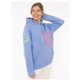 Hoodie Zwillingsherz "Alissa 2.0", Damen, Gr. XXL, blau, Sweatware, Obermaterial: 50% Baumwolle, 50% Polyester, bedruckt, unifarben, h&uuml;ftbedeckend, ohne Ausschnitt, Rippb&uuml;ndchen, Sweatshirts Hoodie, mit SMILE Stickerei vorne und hinten