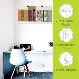 Wandbild Artland, B:150cm H:75cm, bunt, Papier, Wohnzimmer, Bilder, "Komposition. 1947", als Alubild, Leinwandbild, Poster, Wandaufkleber in