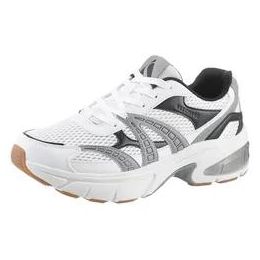 Sneaker Skechers "SHADOW", Herren, Gr. 42, grau (wei&szlig;, schwarz, grau), Lederimitat, Mesh, Schuhe Sneaker, Chunky Sneaker, Schn&uuml;rschuh mit auff&auml;lliger Laufsohle