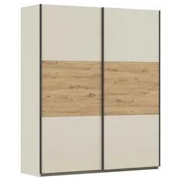 Schwebet&uuml;renschrank Rauch "Kleiderschrank Schrank Garderobe Garderobenschrank W&auml;scheschrank NEO", beige (beige (champagner), eiche artisan), B:175cm H:210cm T:59cm, Holzwerkstoff, Schr&auml;nke, Schwebet&uuml;renschrank, mit gro&szlig;z&uuml;gigem Stauraum und vielf&auml;ltigen Farbkombinationen