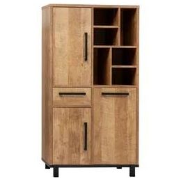 Barschrank OMG DESIGN "Malaga", old teak, B:70cm H:200cm T:45cm, Melamin, Schr&auml;nke, Barschrank, mit Soft-Close, in 2 Gr&ouml;&szlig;en