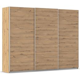 Schwebet&uuml;renschrank OTTO HOME, B:271cm H:210cm T:62cm, braun, Holzwerkstoff, Schr&auml;nke, "Kleiderschrank Schrank Garderobe AGORDO mit Dekor- oder