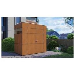 Gartenhaus BERTILO "HPL Mini, in verschiedenen Farben", braun (italian walnut braun), ohne Fu&szlig;boden, ohne Dacheindeckung, Massivholz, Gartenh&auml;user, Gartenhaus, Fassaden-HPL in Architekturqualit&auml;t, witterungsbest&auml;ndig, farbstabil