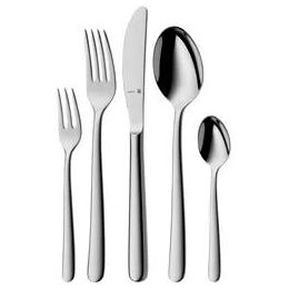 Besteck-Set WMF "Kult Plus", grau (edelstahl), 66 Stk., Cromargan Edelstahl Rostfrei, Essbesteck-Sets, ergonomisch, Cromargan protect
