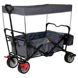 Bollerwagen Pinolino "Paxi dlx, anthrazit", schwarz (schwarz, anthrazit), Bollerwagen, Kinder, Kunststoff, Metall, BxTxH: 124x59x66 cm, mit Bremse
