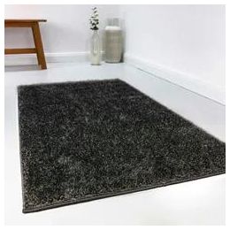 Hochflor-Teppich Esprit "Swagger Shag ESP-8866", grau (dunkelgrau,anthrazit), B:80cm H:30mm L:300cm, Polypropylen, Teppiche, Wohnzimmer, Schlafzimmer, uni, waschbar, Antirutsch, gekettelt