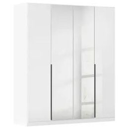 Dreht&uuml;renschrank OTTO HOME "Kleiderschrank Schrank Garderobe AGORDO mit Dekor- oder Hochglanzfront", wei&szlig; (alpinwei&szlig;, hochglanz wei&szlig;), B:181cm H:210cm T:54cm, Holzwerkstoff, Schr&auml;nke, Dreht&uuml;renschrank, durchdachte Innenausstattung, in 8 Breiten und 2 H&ouml;hen MADE IN GERMANY, Topseller