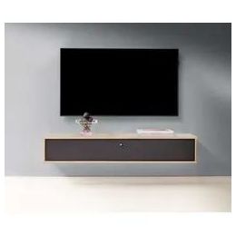 TV-Board HAMMEL FURNITURE "Mistral Fernsehschrank, Medienm&ouml;bel, H&auml;ngend", wei&szlig; (eiche wei&szlig;), B:133cm H:23cm T:32,5cm, Sideboards, TV-Board, mit Klappt&uuml;r mit Akustikstoff, Lowboard, Breite: 133 cm
