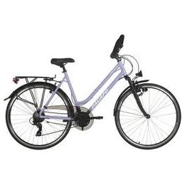 Trekkingrad Dacapo "Metropolis Trekkingrad Damen Alu-Rahmen 28''taubenblau RH 53 cm" Gr. 53, blau (blau, schwarz), Fahrr&auml;der, 53cm, 28 Zoll (71,12cm) hinten: 28 Zoll (71,12cm), Multipositionslenker