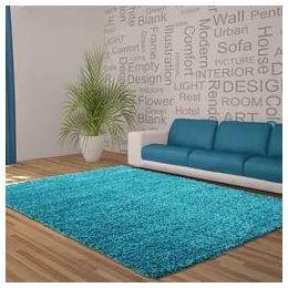 Hochflor-Teppich Ayyildiz TEPPICHE "Dream Shaggy", blau (t&uuml;rkis), B:60cm H:50mm L:110cm, Kunstfaser, Teppiche, Langflor, auch in rund, L&auml;ufer, Wohnzimmer Schlafzimmer
