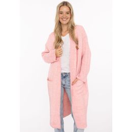 Zwillingsherz Damen Strickjacke ""Kuschel""rosa, Gr. L, Strick, Obermaterial: 67% Polyester, 18% Polyamid, 15% Wolle, Strickjacken, mit Taschen und