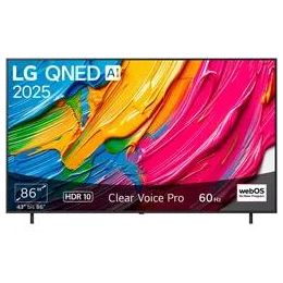 LG QNED-Fernseher "86QNED80A6A", Energieeffizienz: E (A-G), schwarz, 86 &prime;&prime;, Fernseher