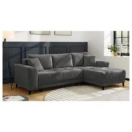 Jockenh&ouml;fer Ecksofa JOCKENH&Ouml;FER GRUPPE "Beverly, inklusive Bettfunktion", grau (dunkelgrau 417, 39), B:251cm T:100cm, Korpus: 100% Polyester;Kissen: 100% Polyester, Sofas, Ecksofa, Stauraum / Bettkasten, Ottmane links oder rechts montierbar