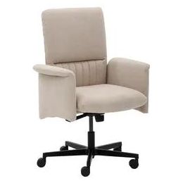 mayer Sitzm&ouml;bel Drehstuhl MAYER SITZM&Ouml;BEL "myCOSYWORXX Homeoffice Sessel", beige (beige, schwarz), B:71cm H:97cm T:64cm, Stoff, St&uuml;hle, Drehstuhl, besonders bequem gepolstert