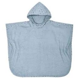 W&ouml;rner Badeponcho W&Ouml;RNER "Wal stahlblau", blau (stahlblau), L:60cm, Baumwoll-Webfrottier, Hausm&auml;ntel, maschinenwaschbar, trocknergeeignet