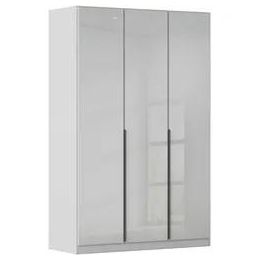 Dreht&uuml;renschrank OTTO HOME "Kleiderschrank Kleiderschr&auml;nke Schrank Garderobe AGORDO mit Glasfront", grau (seidengrau, glas seidengrau), B:136cm H:210cm T:54cm, Holzwerkstoff, Schr&auml;nke, Dreht&uuml;renschrank, durchdachte Innenausstattung, in 8 Breiten und 2 H&ouml;hen MADE IN GERMANY