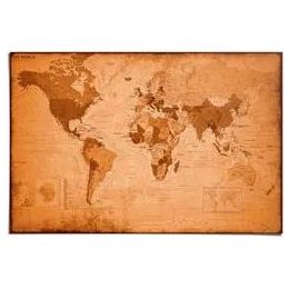 Poster Reinders "Weltkarte", braun (farbe bild(er): braun), B:91,5cm H:61cm T:0,1cm, Papier, Bilder, Poster