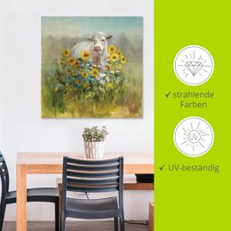 Wandbild Artland, B:50cm H:50cmfarbe bild(er): gr&uuml;n, Alu Dibond, Wohnzimmer, Bilder, "Farm and Field I", als Alubild, Leinwandbild, Poster,