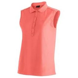 Poloshirt Maier Sports "Ulrike sleeveless", Damen, Gr. 42, rosa (altrosa), 100% Polyester, Shirts, Damen Polo, leichtes Shirt, &auml;rmelloses Funktionsshirt, Regular Fit