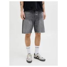 Jack & Jones Relaxshorts JACK & JONES "JJIALEX JJORIGINAL SHORTS SBD 300 SN", Herren, Gr. M, N-Gr, schwarz (schwarz denim), Web, Obermaterial: 100% Baumwolle, unifarben, relaxed fit knielang, Hosen, Baumwolle, relaxed fit