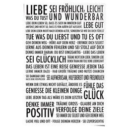 Poster Reinders "Positiv", schwarz (farbe bild(er): schwarz, wei&szlig;), B:61cm H:91,5cm T:0,1cm, Papier, Bilder, Poster