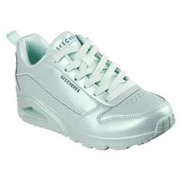 Sneaker Skechers "UNO-GALACTIC GAL", Damen, Gr. 38, gr&uuml;n (mintfarben), Lederimitat, metallic, schimmernd, Schuhe Sneaker, Freizeitschuh, Keilsneaker, Schn&uuml;rschuh mit Skech Air Ausstattung