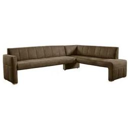 Essbank exxpo - SOFA FASHION, choccolate, B:265cm H:83cm T:199cm, Sitzb&auml;nke, Essbank, elegant und modern mit hohem Sitzkomfort